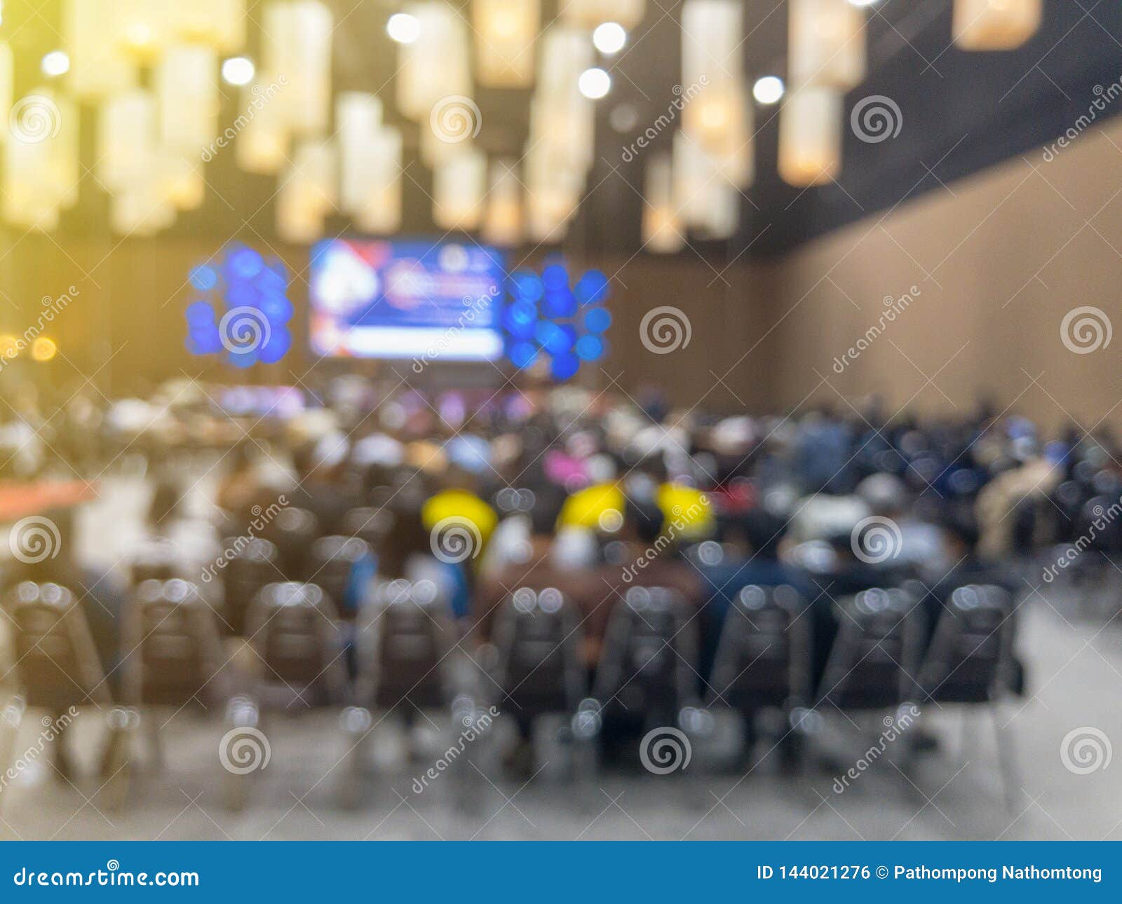 Group People on Big Seminar Conference Hall Stock Photo - Image of ...