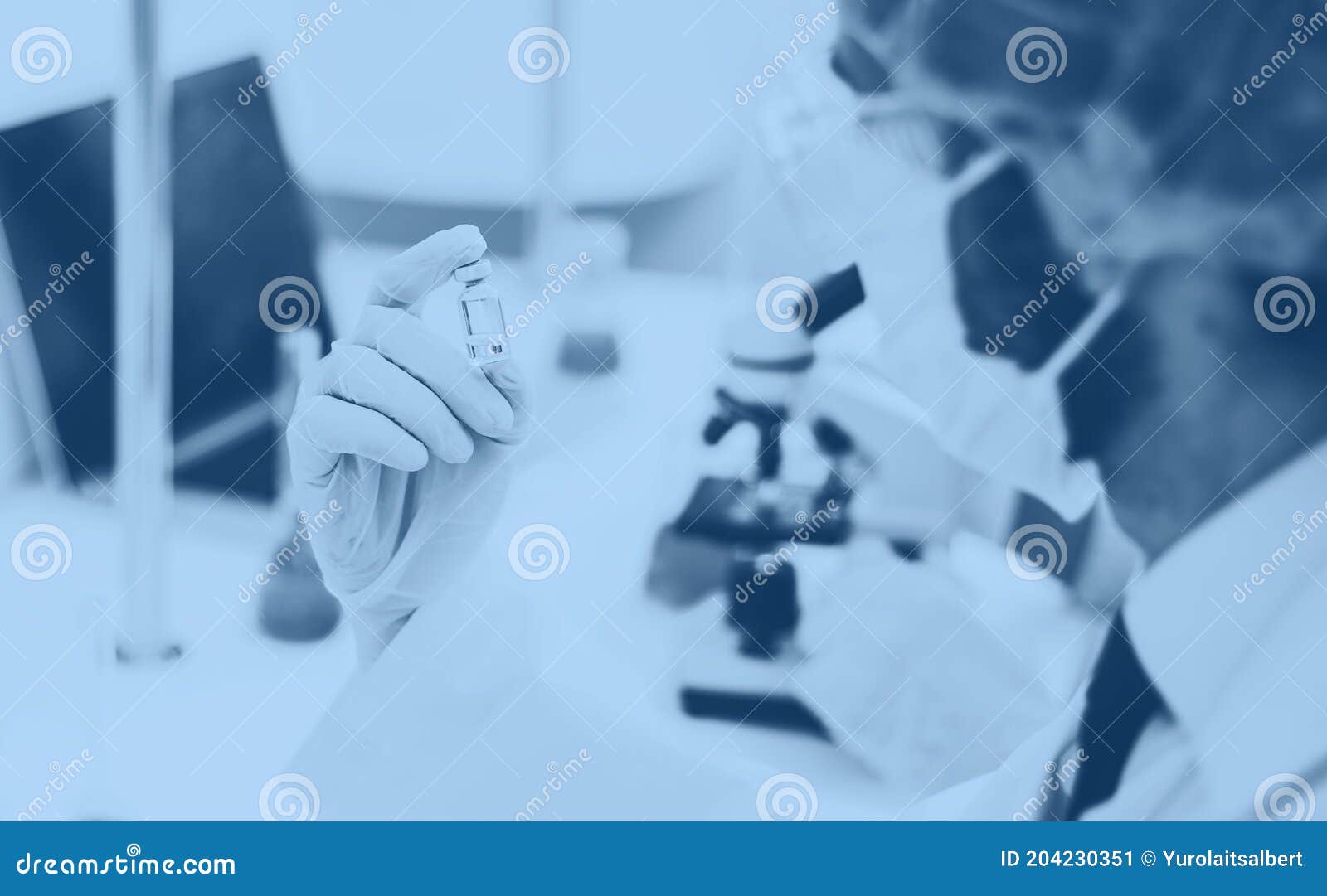 Blurry Image is Being Tested by a Scientist in a Lab. Stock Image ...