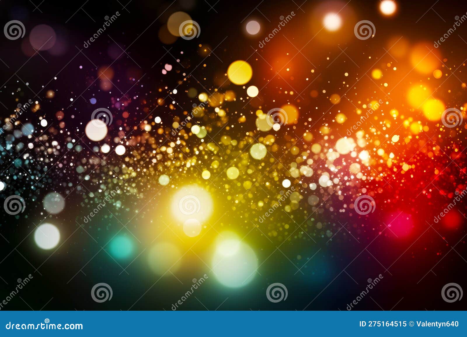 Blurry Image of Colorful Lights on Black Background with Blurry ...