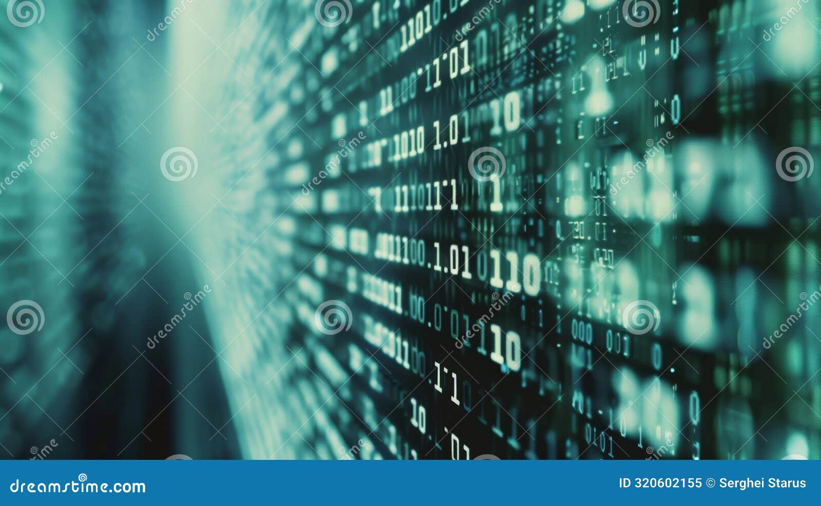 A Blurry Image of a Computer Screen with Many Numbers, AI Stock Image ...