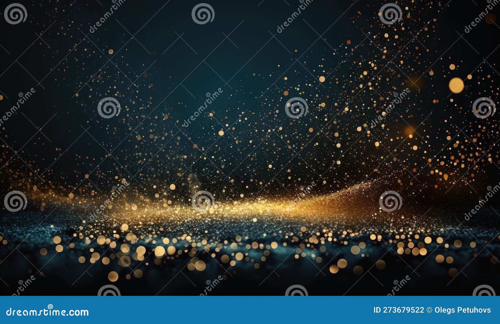 A Blurry Image of a Dark Background with Gold Lights on the Edges of ...