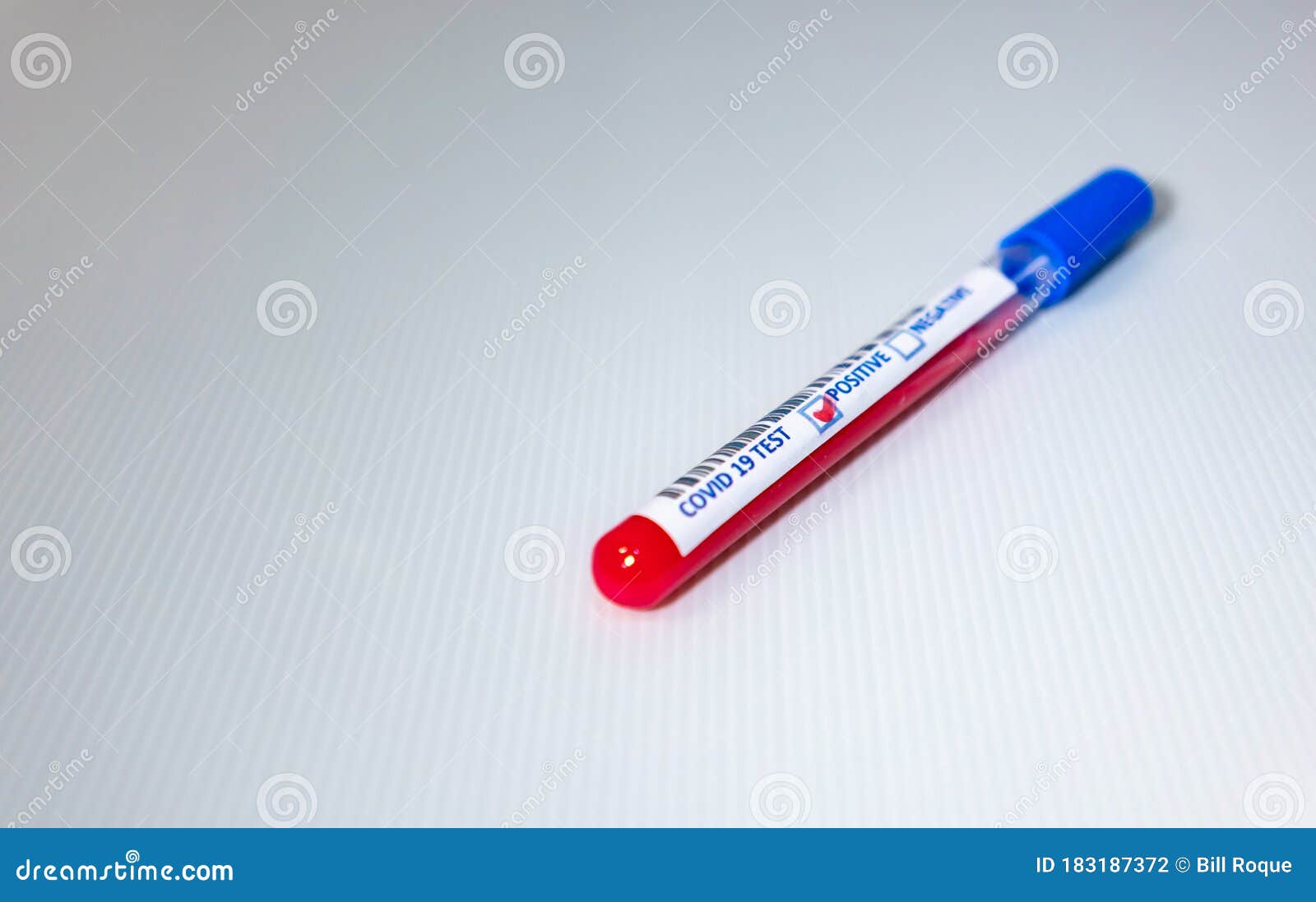 Blurry Image of a Sample Blood in Test Tube of Coronavirus Covid-19 ...