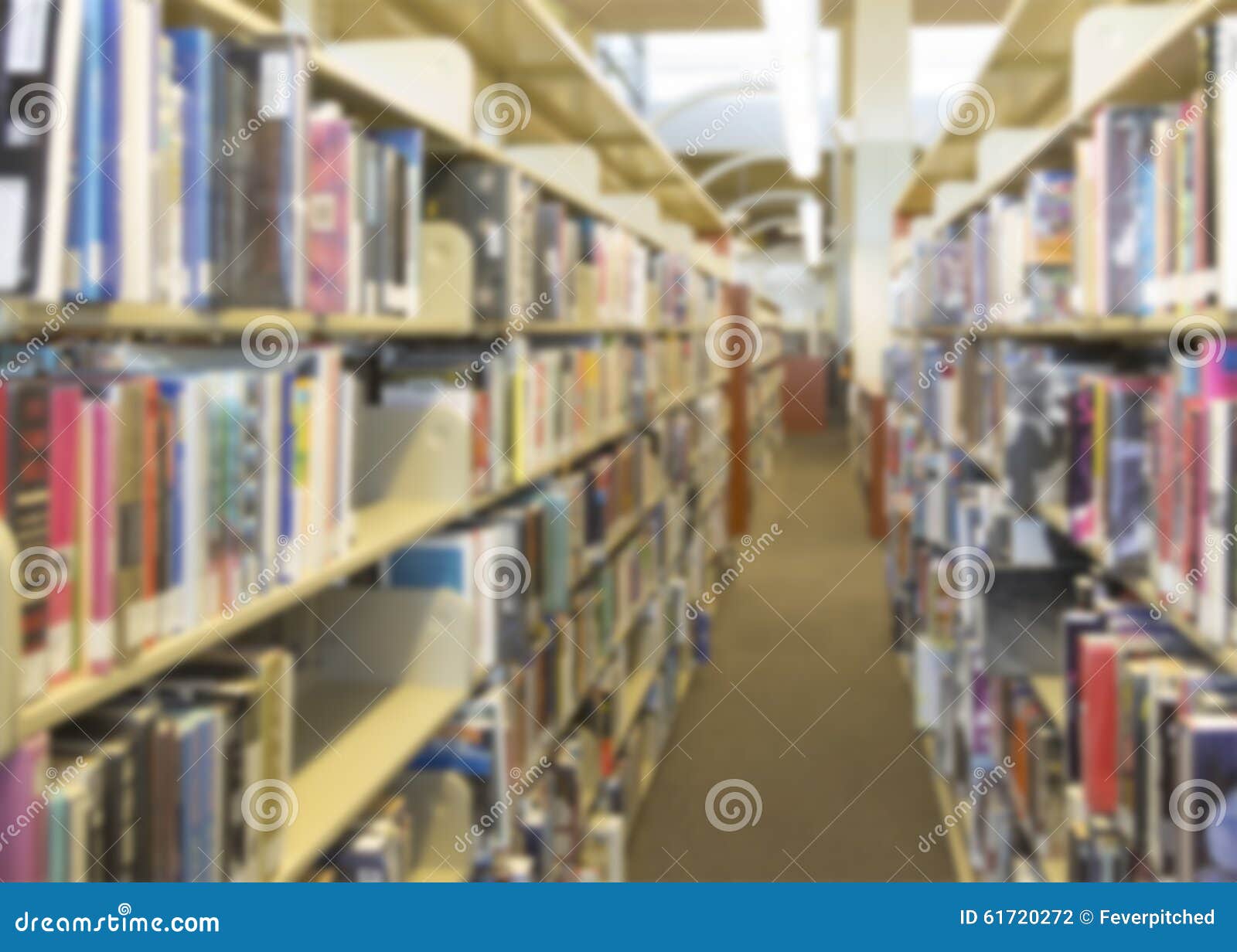 Blurry Library Aisle Background Stock Photo - Image of indoors, text ...
