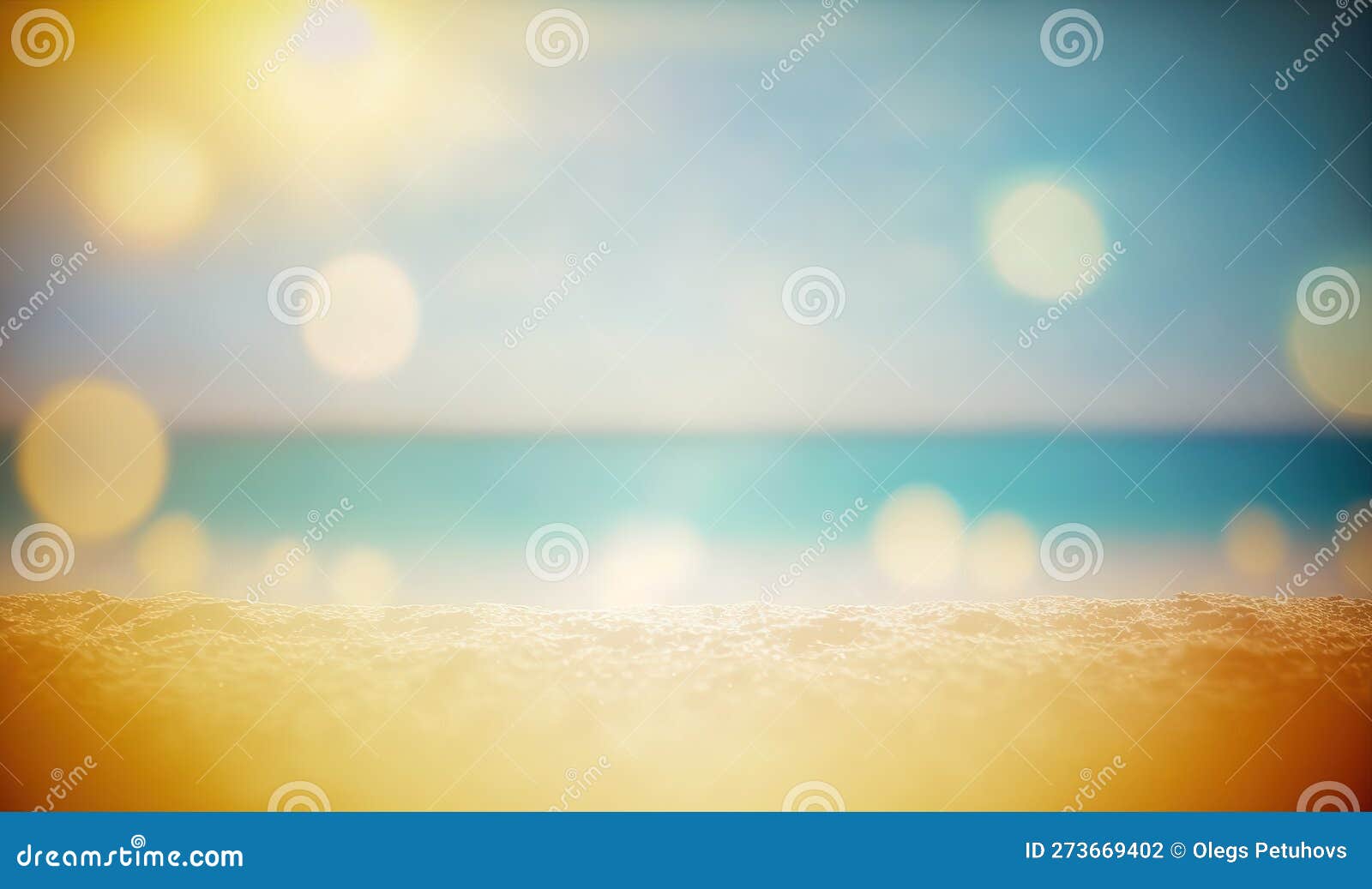 A Blurry Photo of a Beach with the Ocean in the Background Stock ...