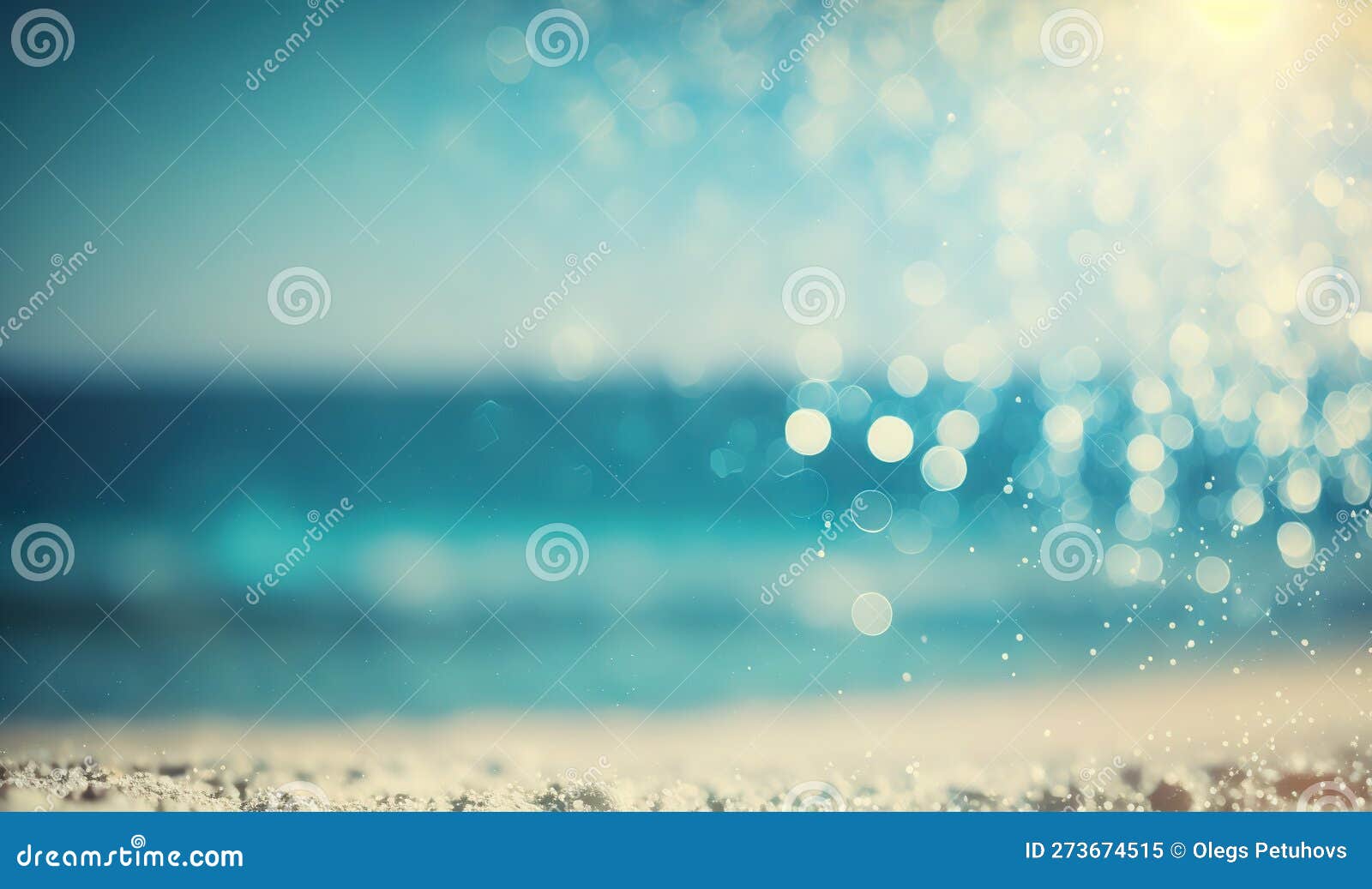 A Blurry Photo of a Beach with a Blurry Ocean in the Background Stock ...