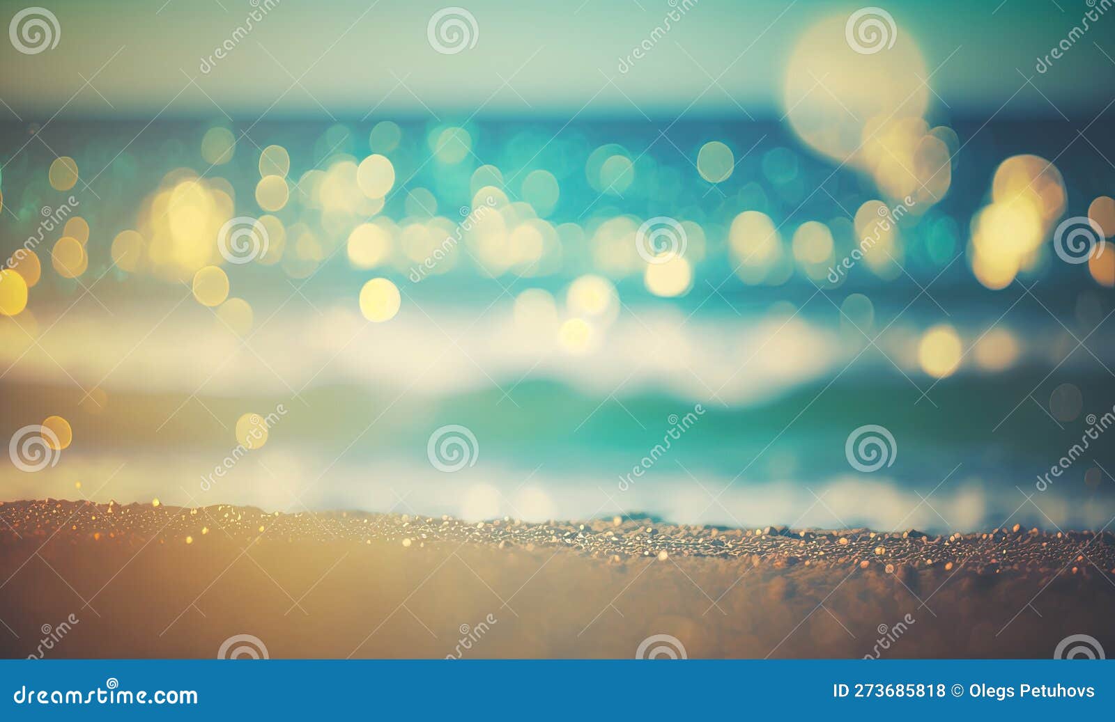 A Blurry Photo of a Beach with a Blurry Ocean in the Background Stock ...