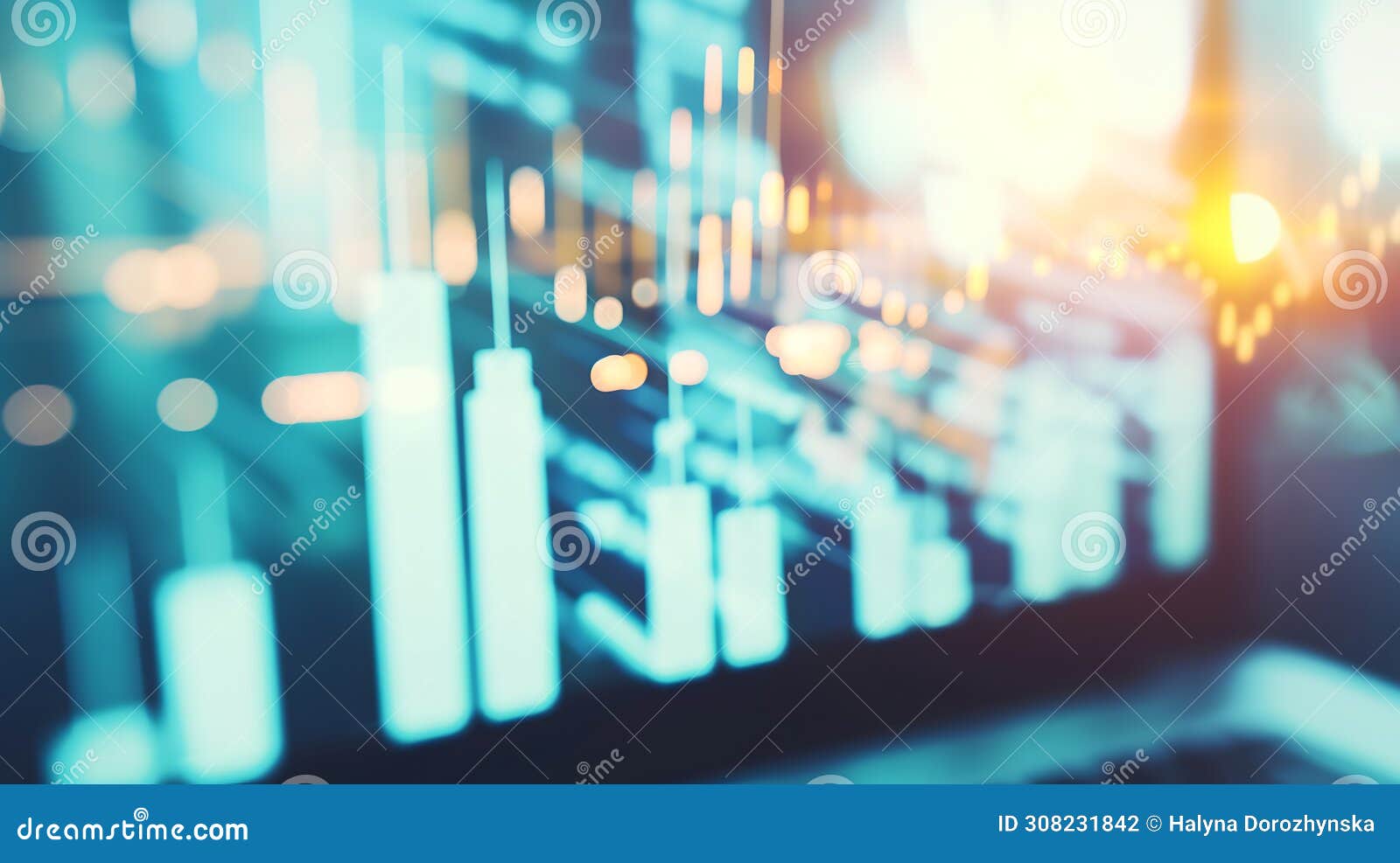 Blurry Photo of with Blurred Graphs. Generative AI Stock Illustration ...