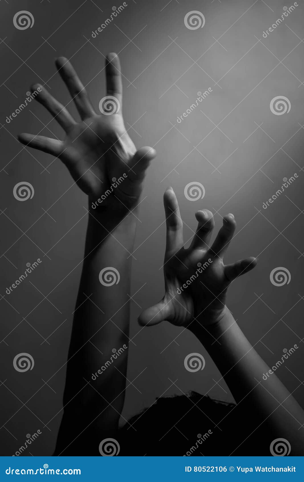 Blurry Photo of Hand Raising Stock Photo - Image of scare, hope: 80522106