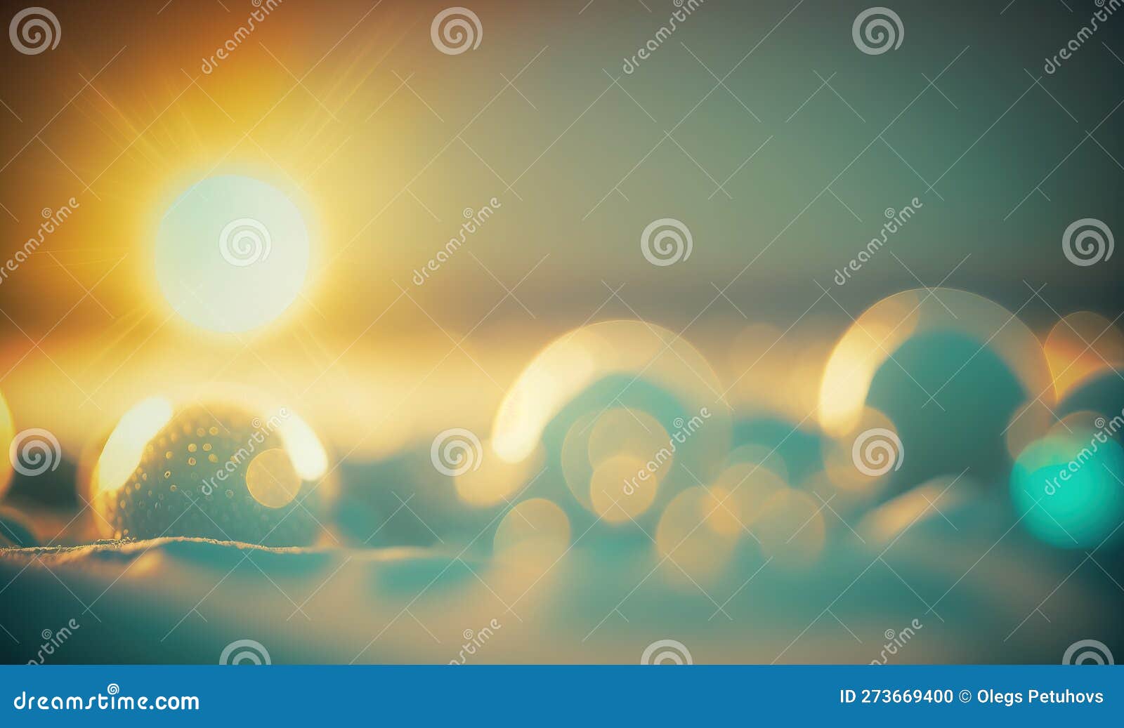 A Blurry Photo of a Sun Setting Over a Desert Stock Illustration ...