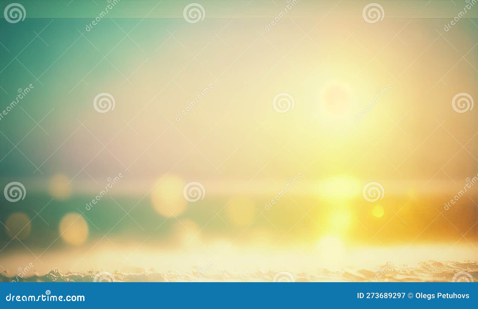 A Blurry Photo of the Sun Setting Over the Ocean Stock Illustration ...