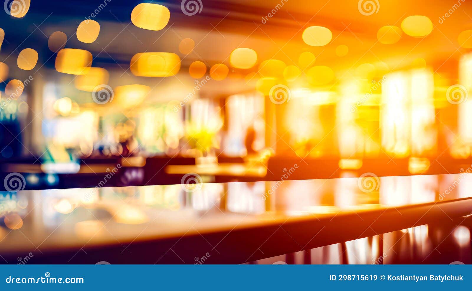 Blurry Photo of Table and Chairs in Restaurant or Bar. Generative AI ...