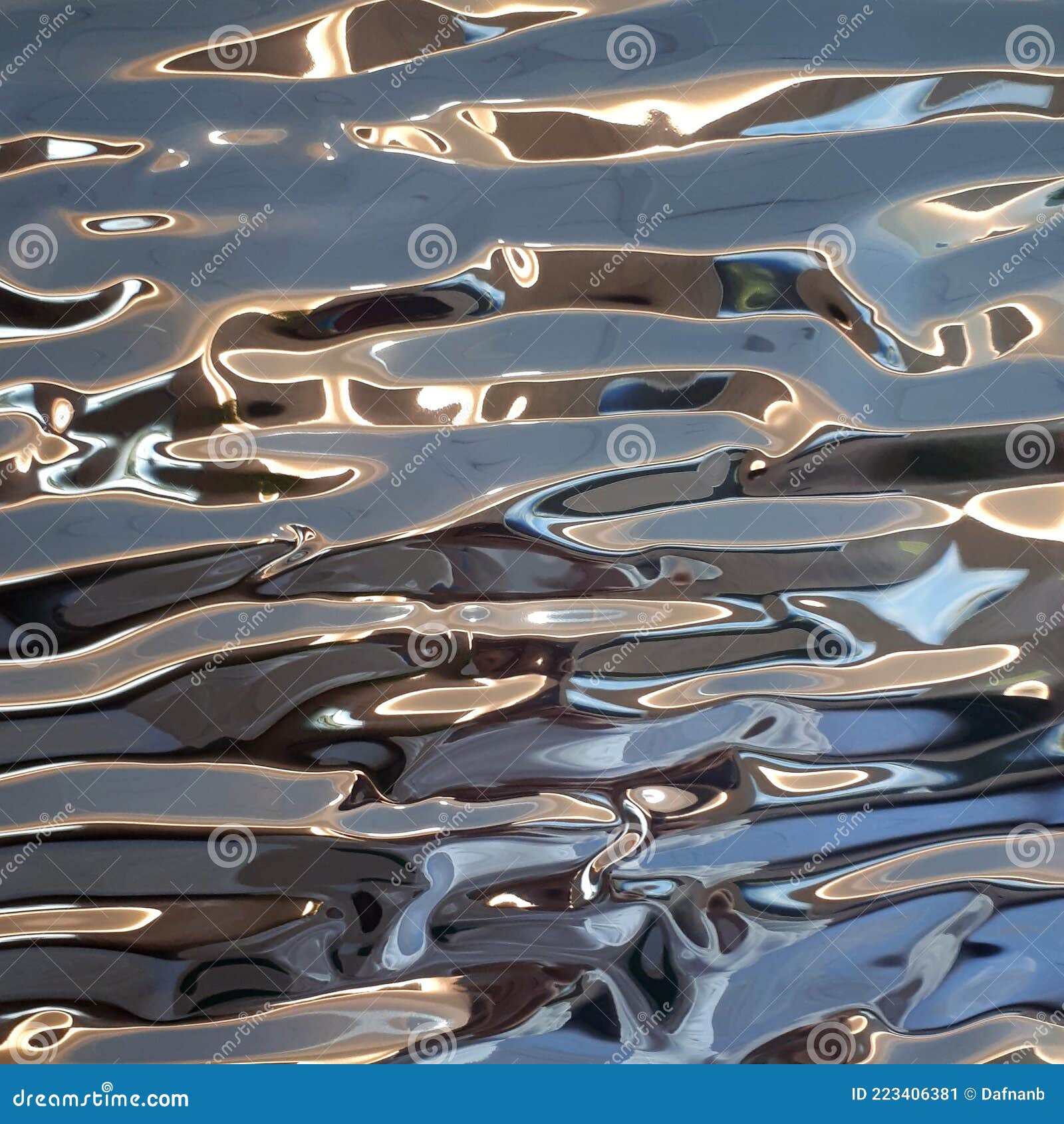 Blurry Reflections in a Curved Mirror Stock Image - Image of ...