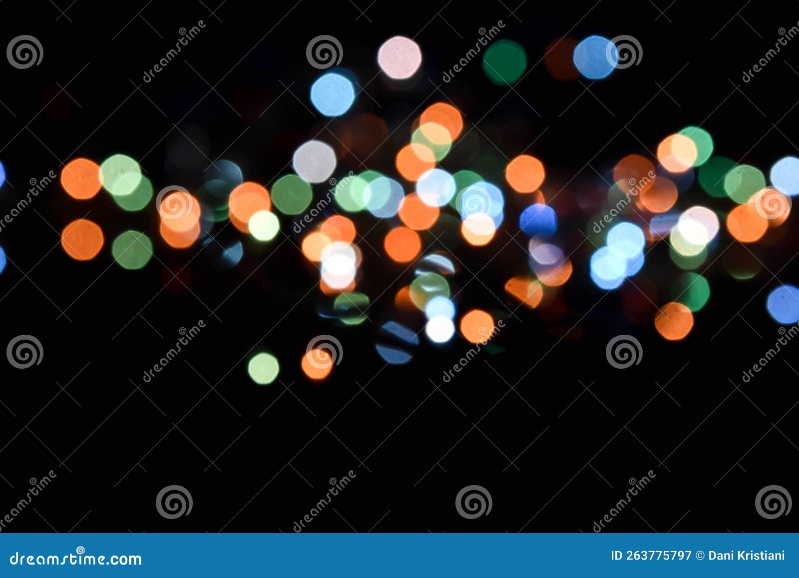 Blurry Small Light and Dots Glowing in the Dark Background Stock Image ...