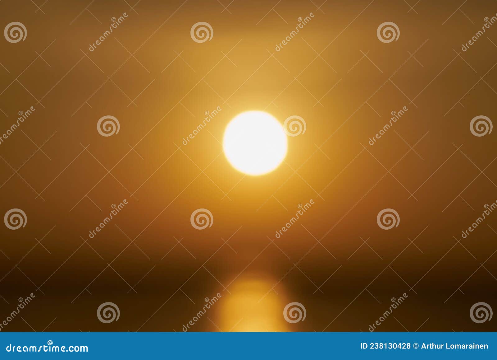 A Blurry Sun Rising Over the Sea at Dawn. Stock Photo - Image of view ...