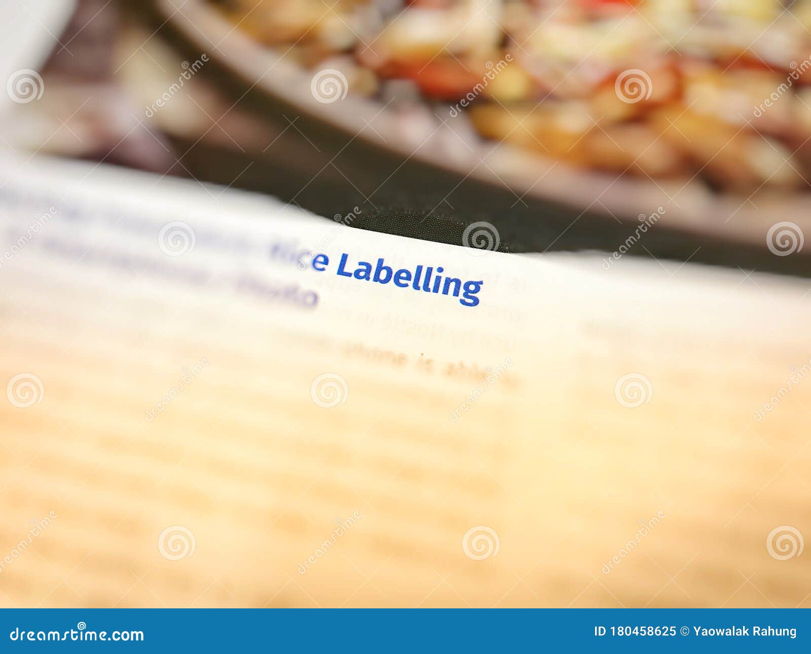 Blurry Text and Highlighting of Labelling Stock Image - Image of labels ...