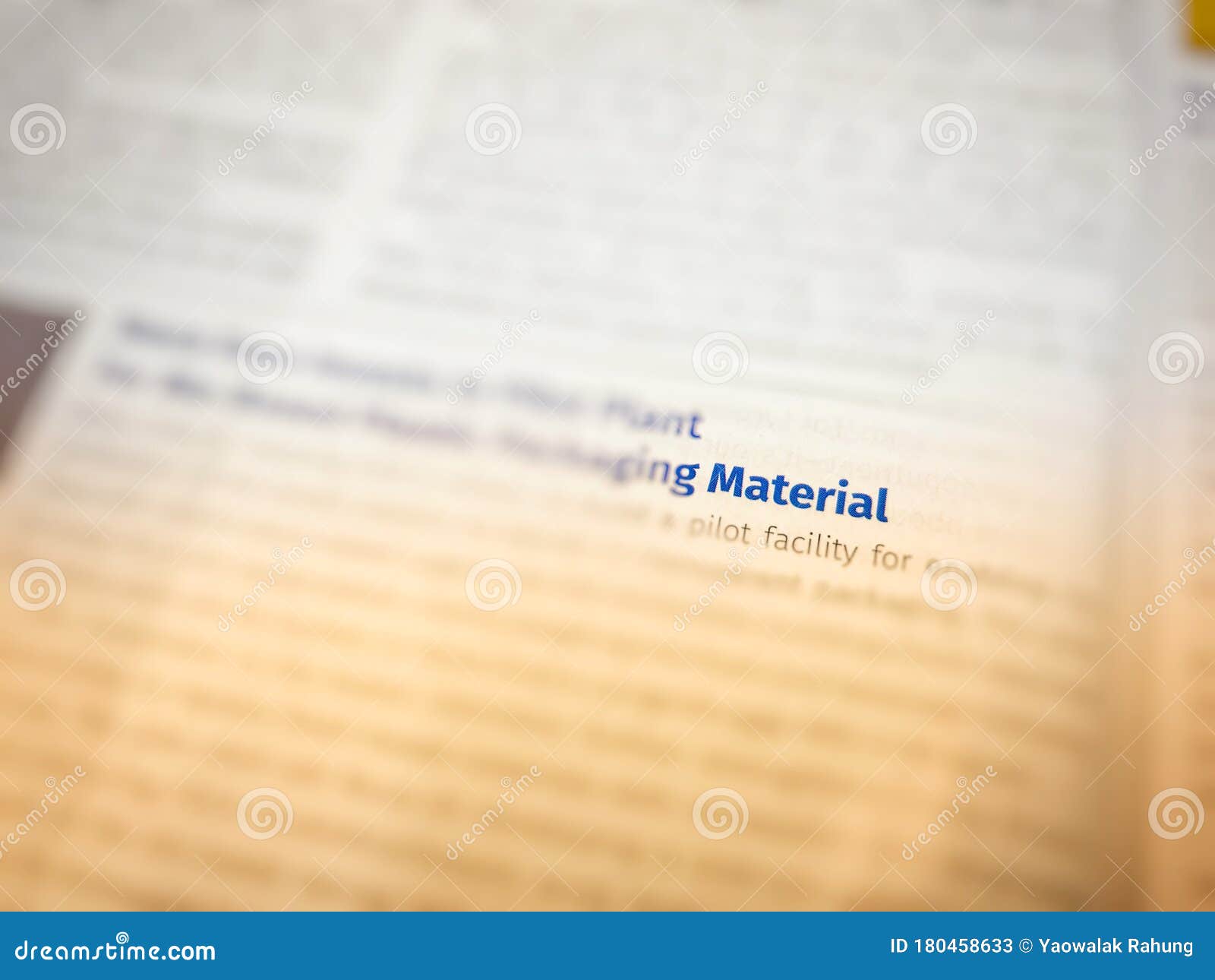 Blurry Text and Highlighting of Material Stock Image - Image of blurred ...