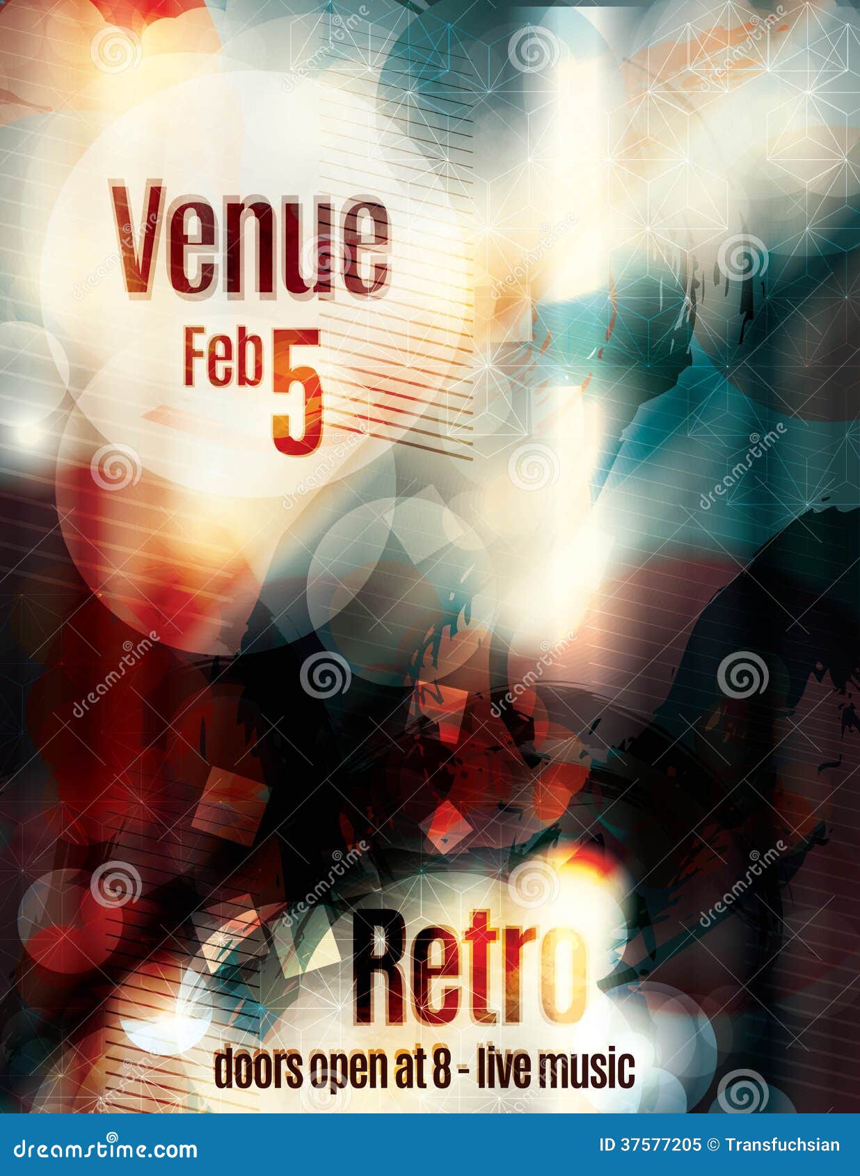 Blurry and Unique Grunge Flyer Template Stock Vector - Illustration of ...