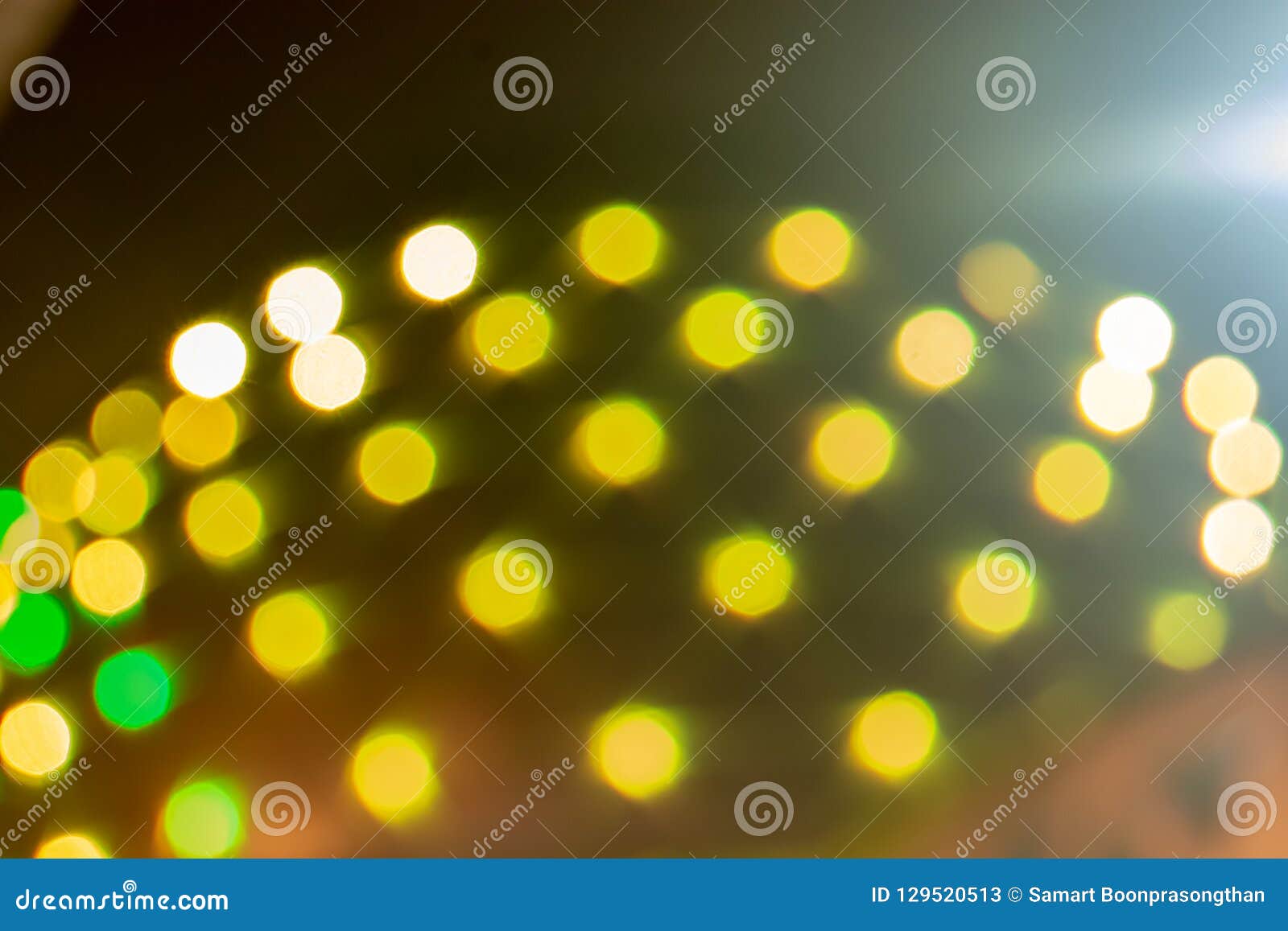 Blurry Yellow Lights on the Buildings. Stock Image - Image of effect ...