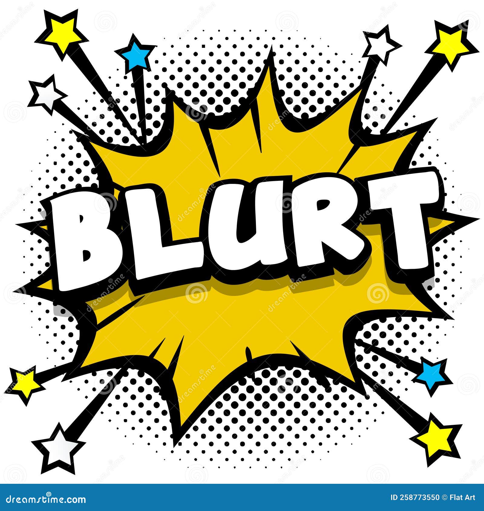 Blurt Pop Art Comic Speech Bubbles Book Sound Effects Stock Vector ...