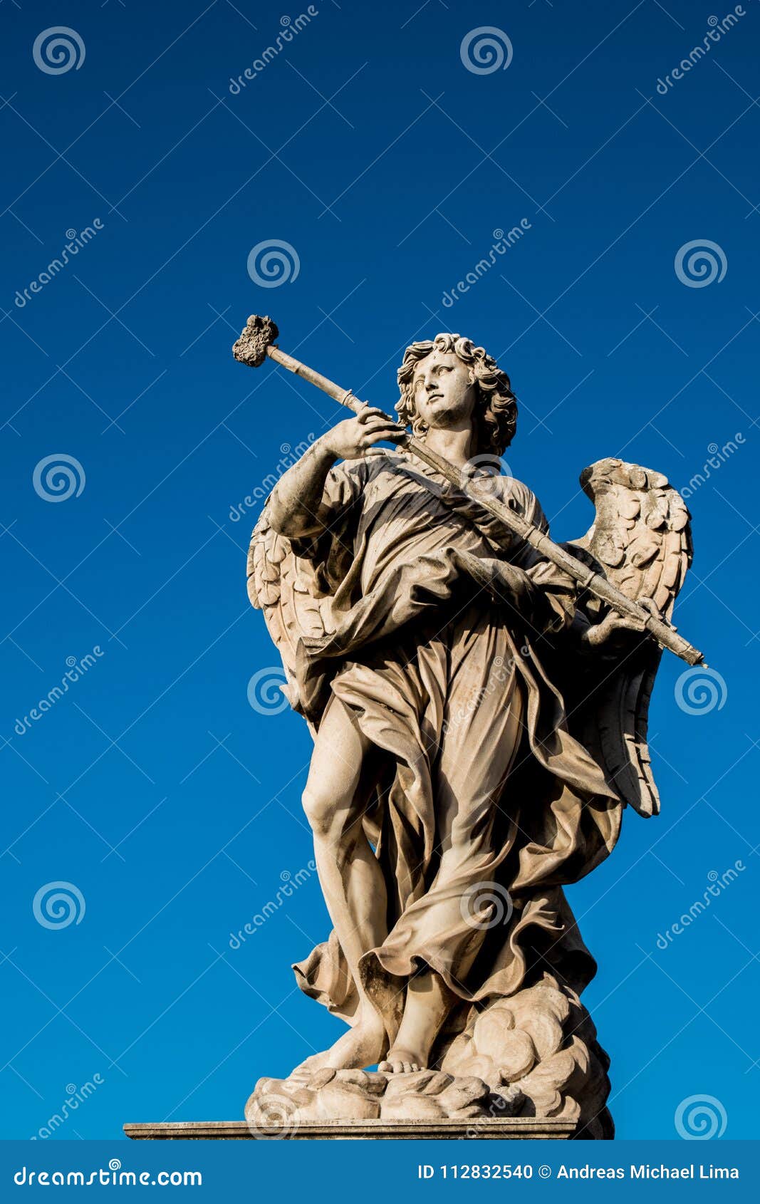 Sant`Angelo Bridge Angel stock photo. Image of religion - 112832540