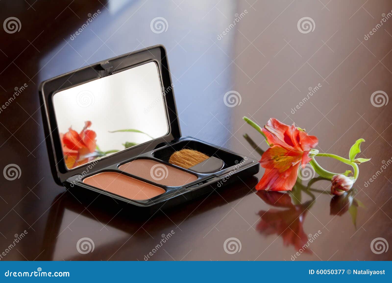 Blush in a box stock image. Image of objects, brush, color - 60050377