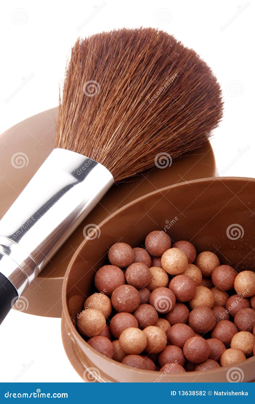 Blush and brush for makeup stock photo. Image of treatment - 13638582