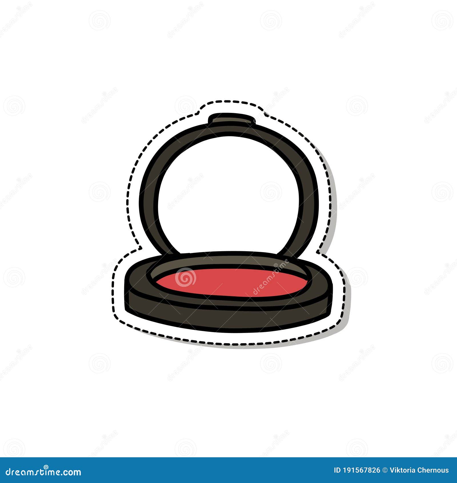 Blush Doodle Icon, Vector Color Sticker Illustration Stock Illustration ...