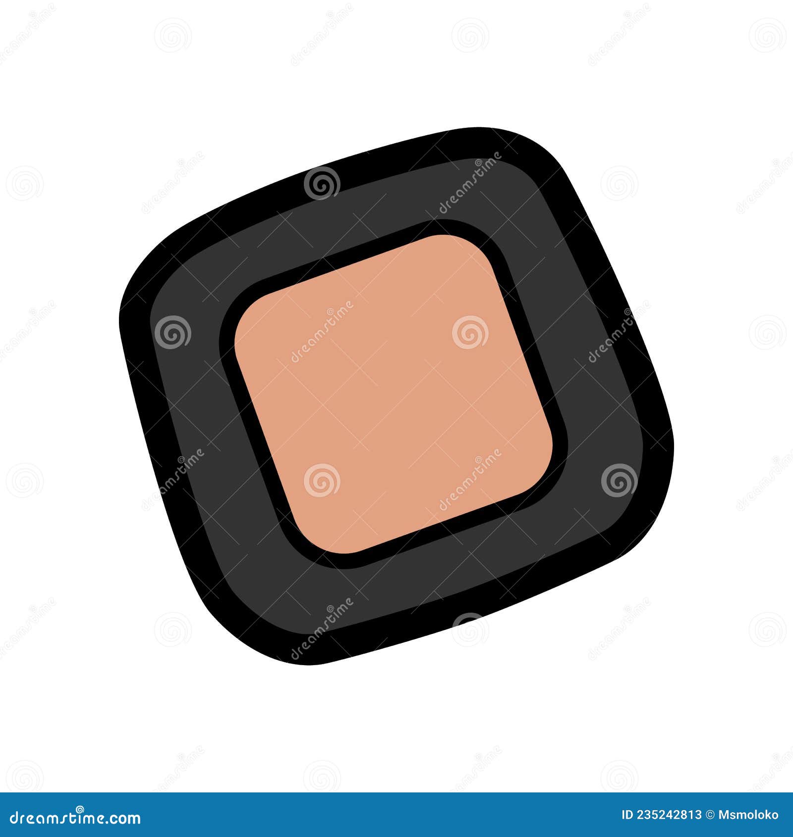 Blush for Face, Makeup Vector Illustration Stock Vector - Illustration ...