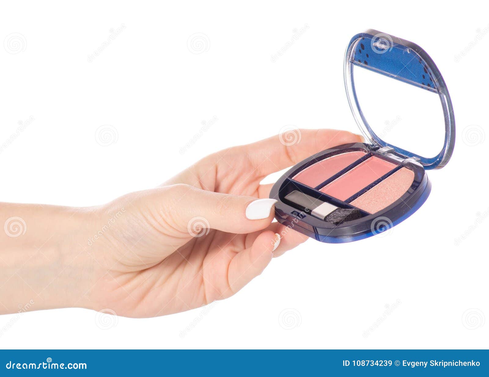 Blush in hand stock image. Image of color, elegance - 108734239