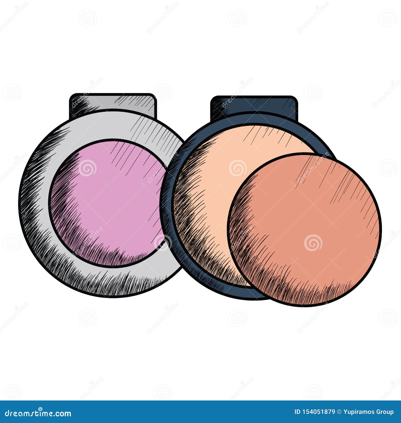 Blush make up drawing icon stock vector. Illustration of base - 154051879