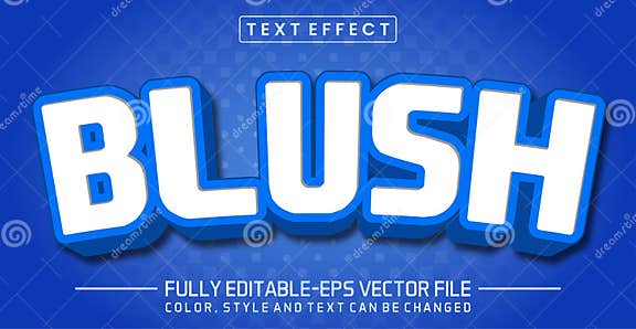 Blush Text Editable Style Effect Stock Vector - Illustration of concept ...