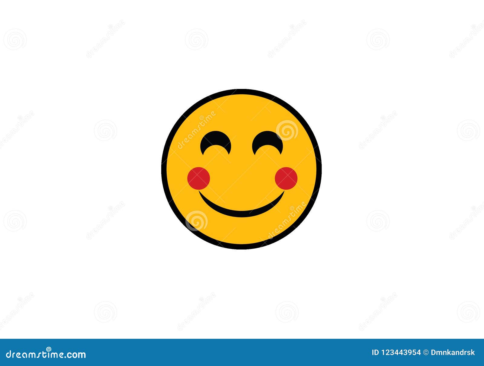 Blushing Emotion Expression Icon Yellow Stock Illustration ...