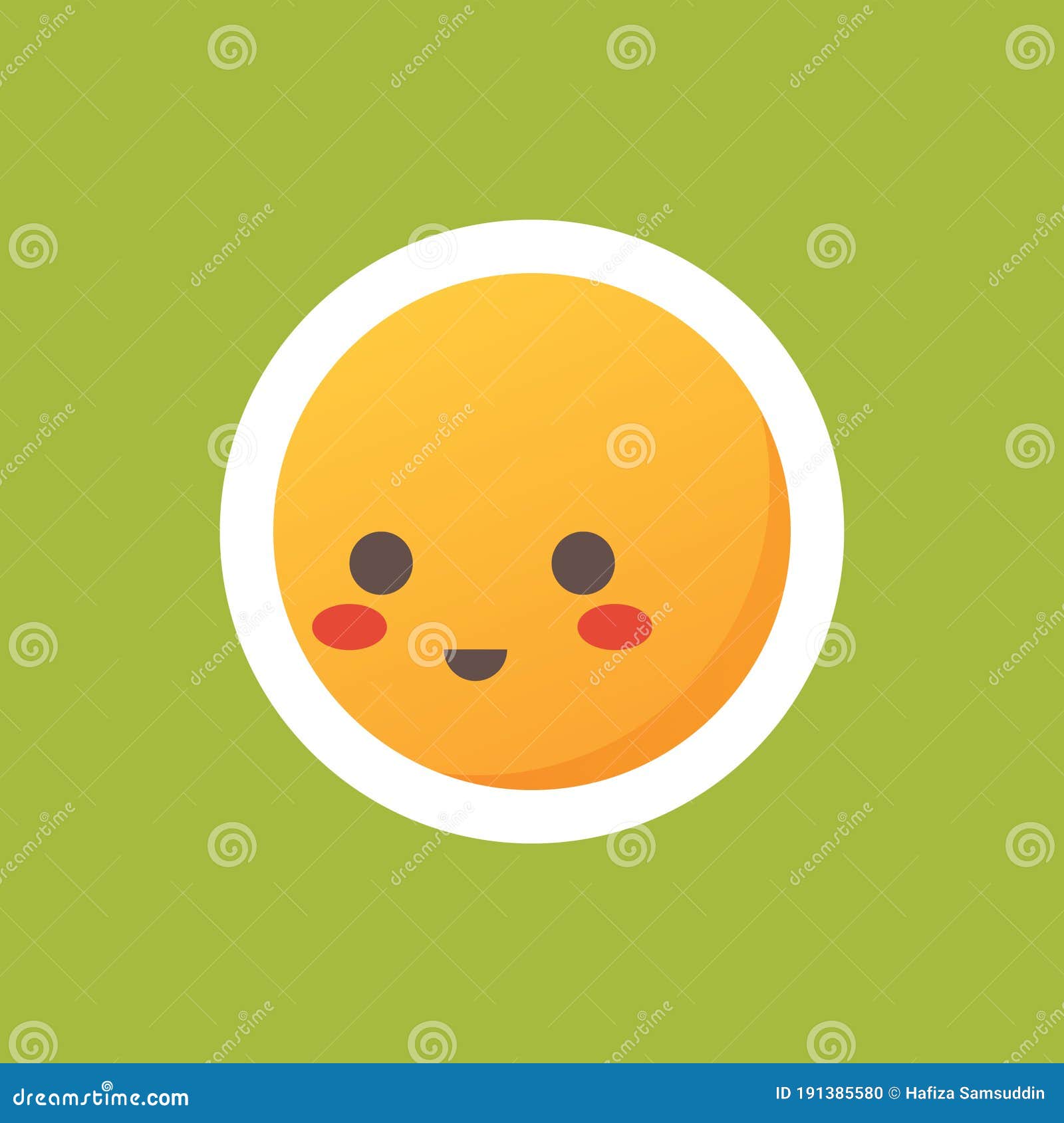 Blushing Emoticon Icon Vector Illustration | CartoonDealer.com #178973400