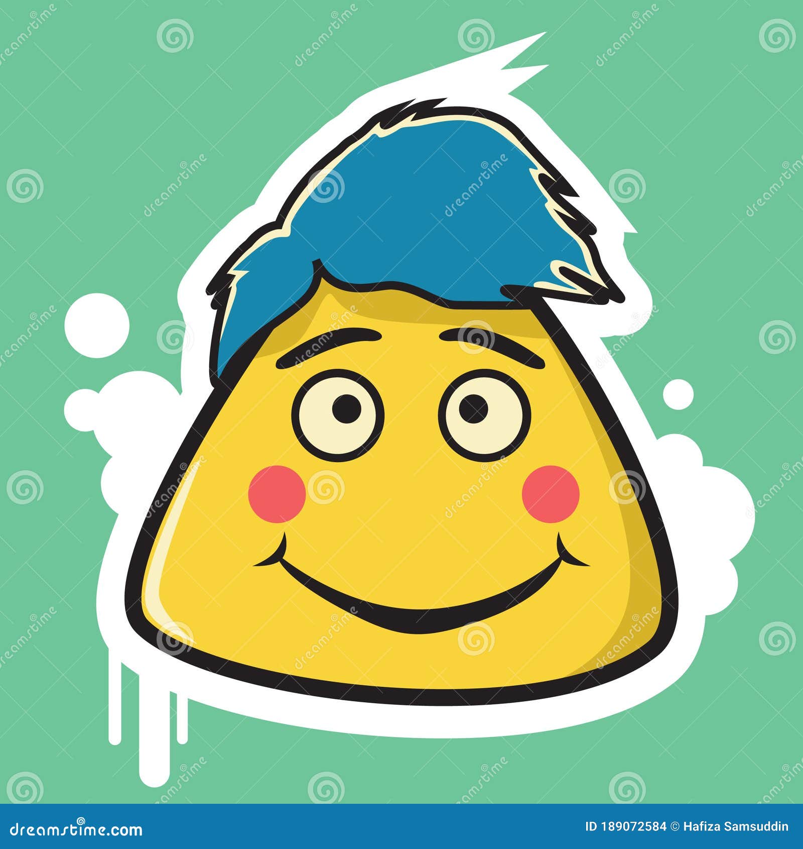 Blushing Emoticon. Vector Illustration Decorative Design Stock Vector ...