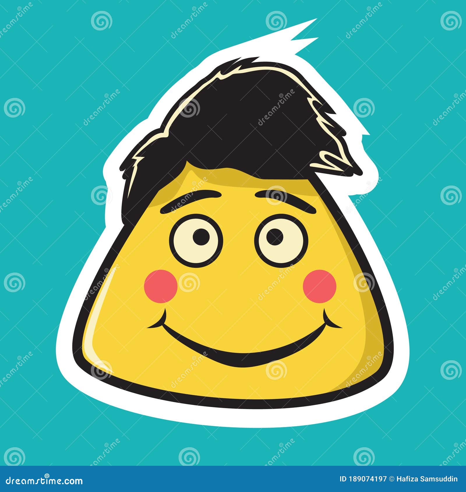 Blushing Emoticon. Vector Illustration Decorative Design Stock Vector ...
