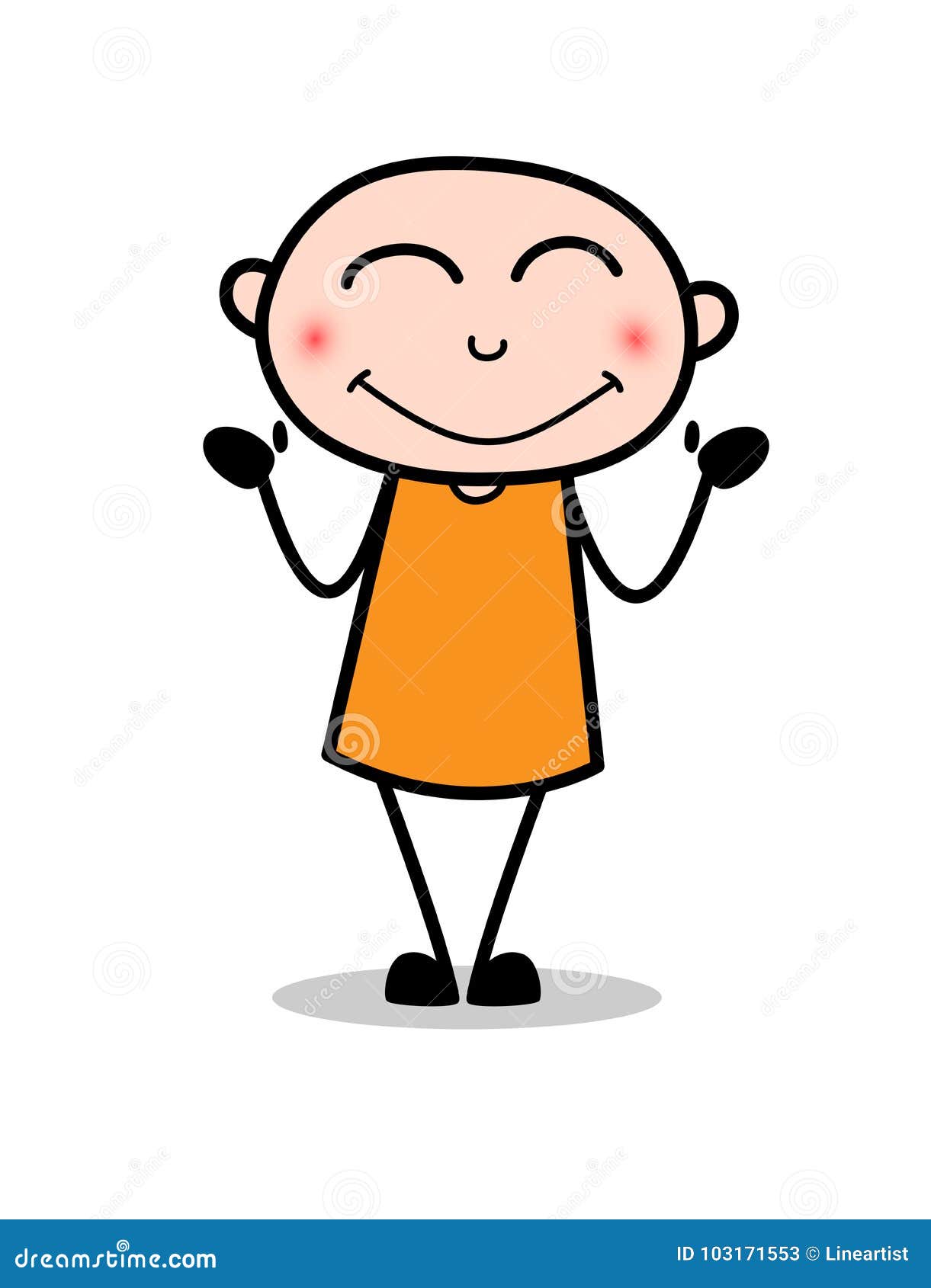 Blushing Face - Comic Convict Vector Illustration Royalty-Free Stock ...