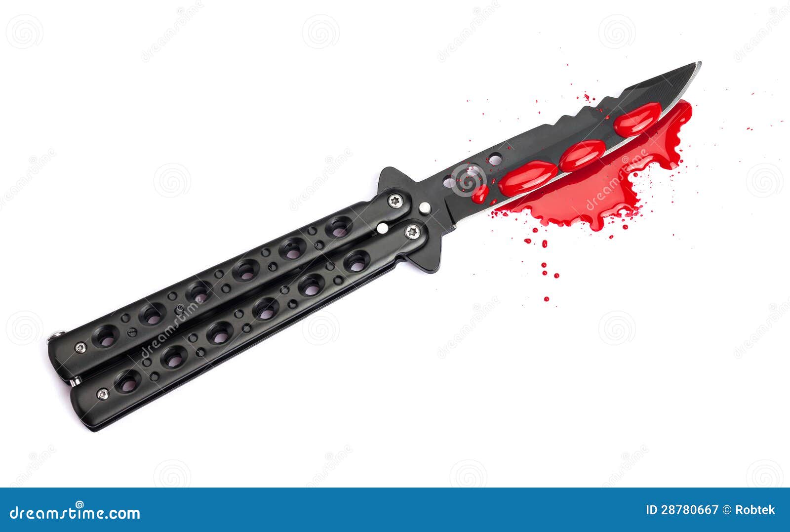 Blut Deckte Basisrecheneinheits-Messer Ab Stockbild - Bild von ...