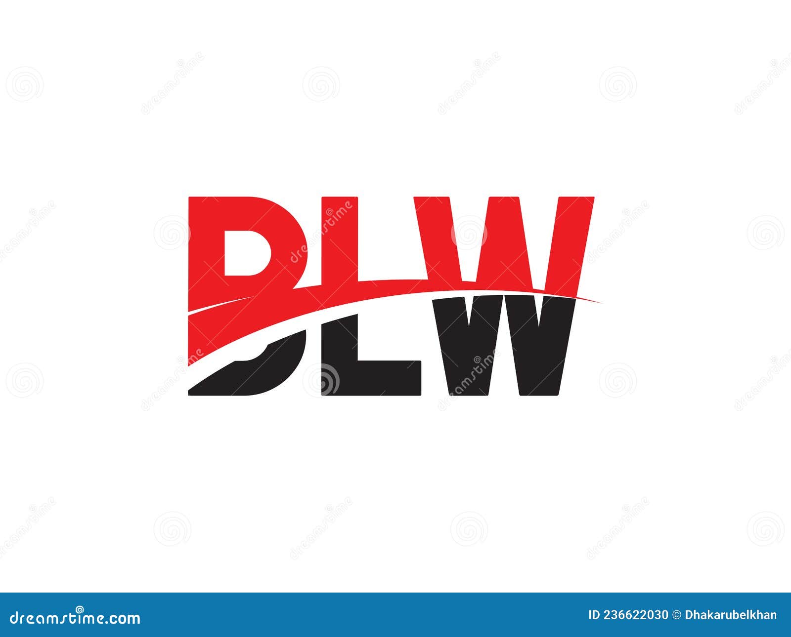 BLW Letter Initial Logo Design Vector Illustration Stock Vector ...