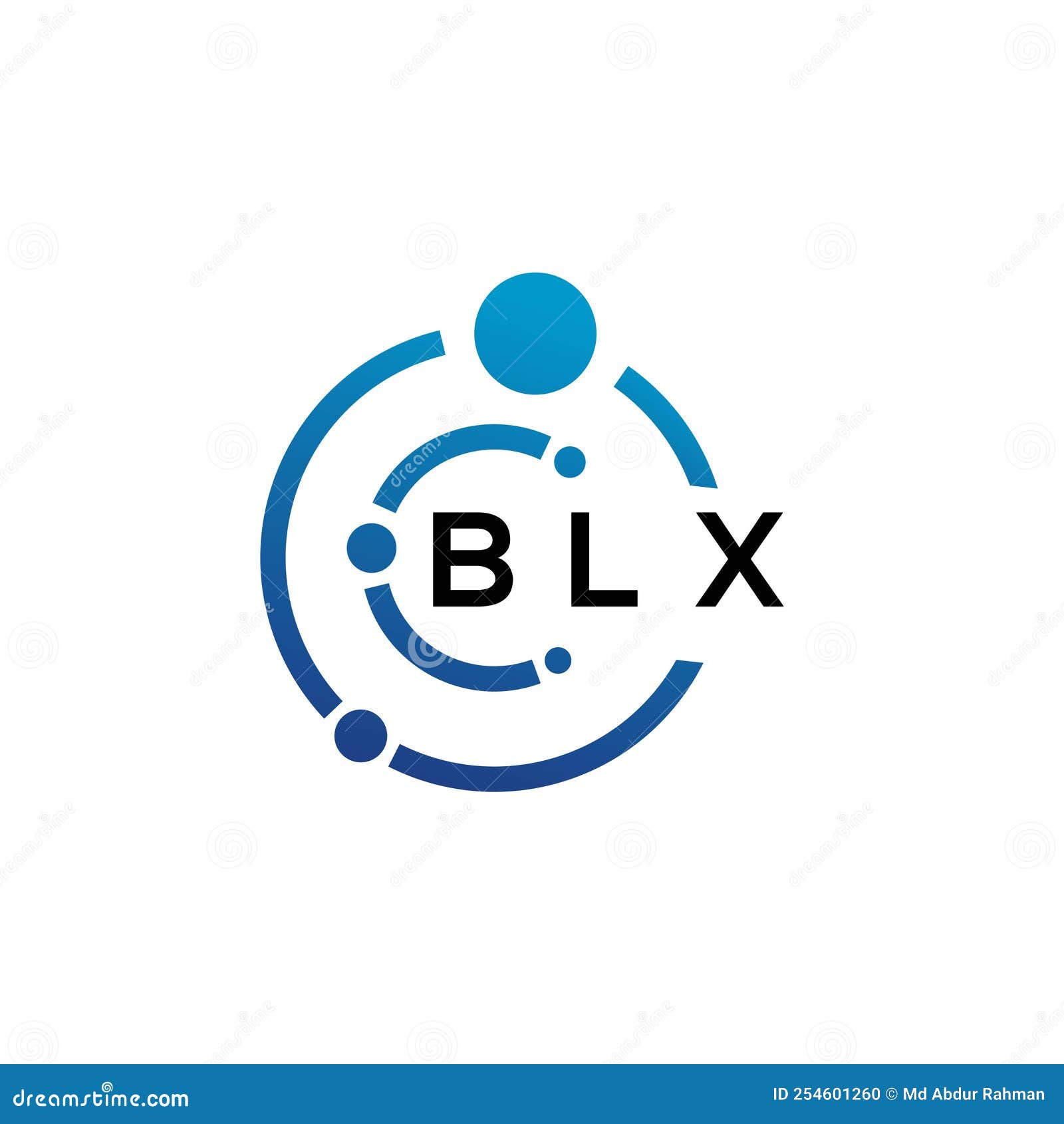 BLX Letter Logo Design on White Background. BLX Creative Initials ...