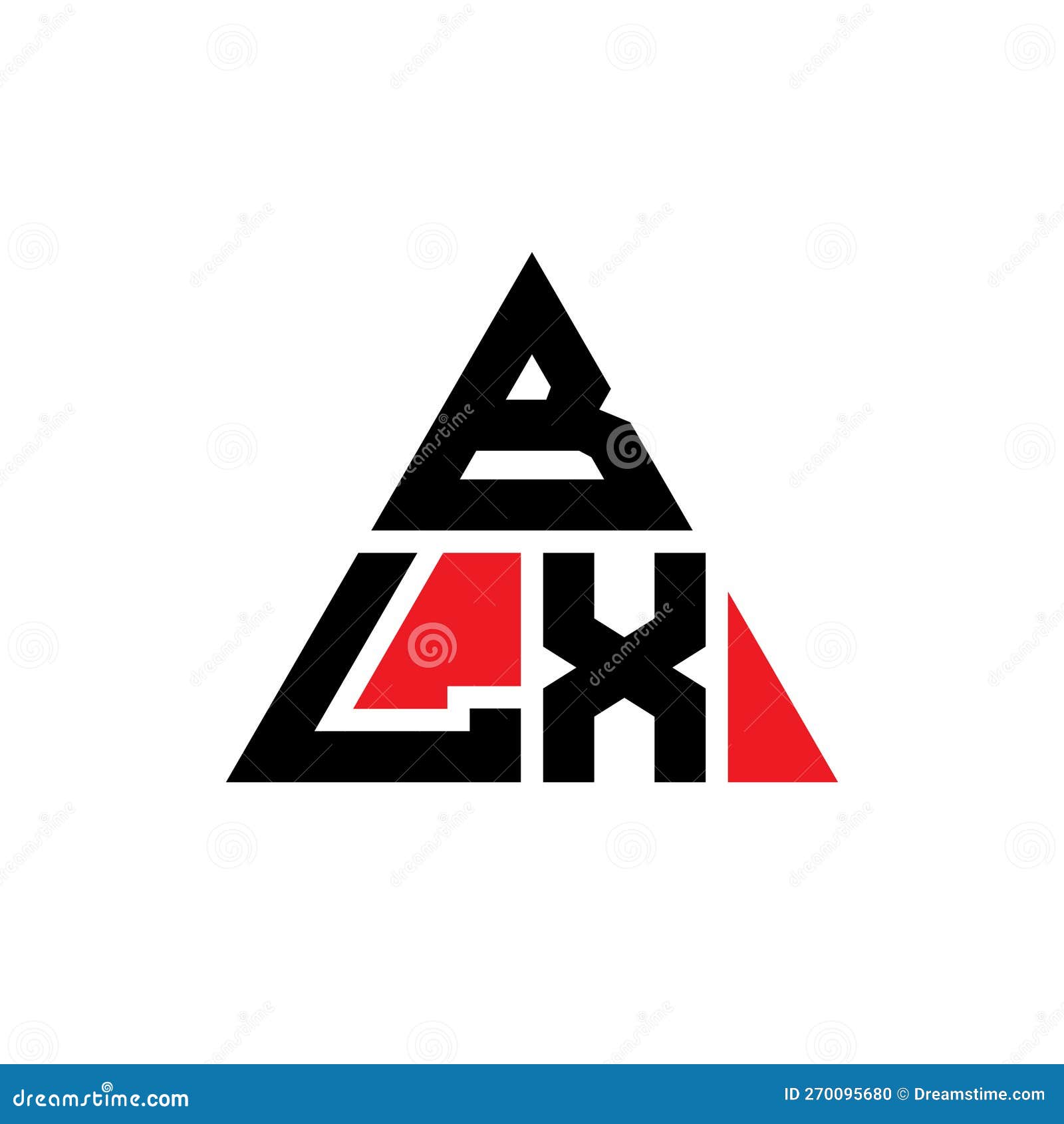 BLX Triangle Letter Logo Design with Triangle Shape. BLX Triangle Logo ...