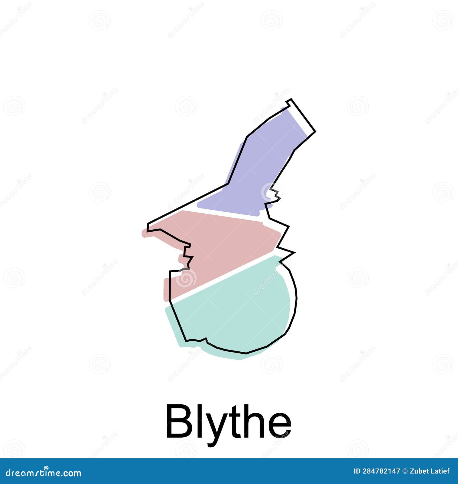 Blythe City of Georgia Map Vector Illustration Design Template Stock ...