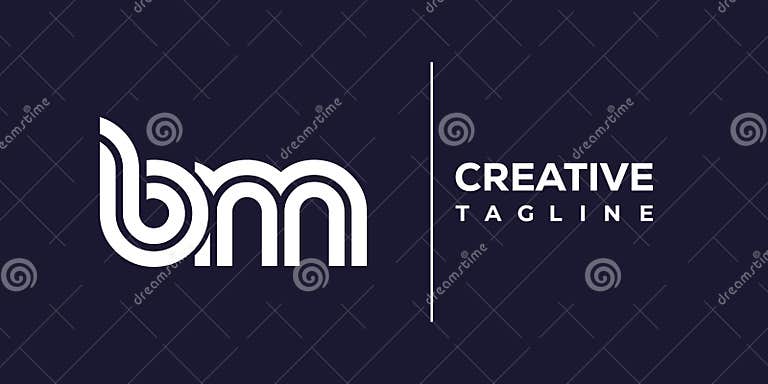 BM abstract logo stock vector. Illustration of monogram - 356194405