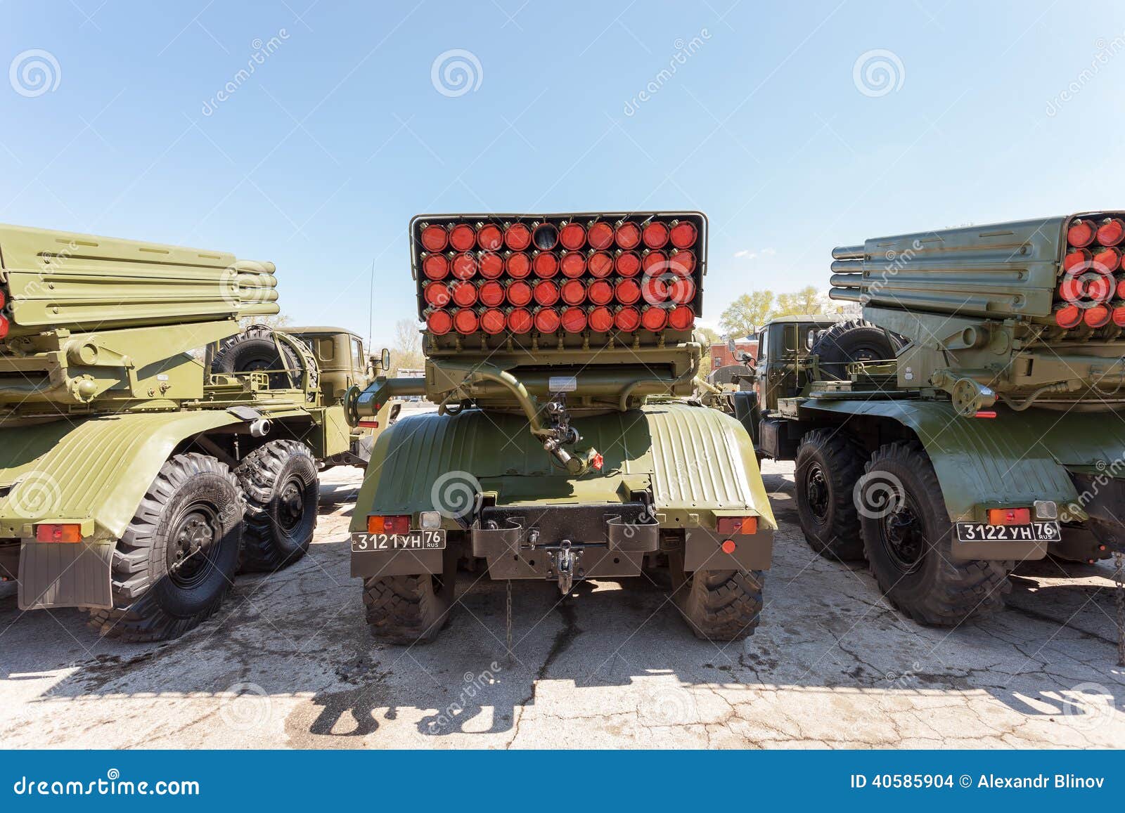 BM-21 Grad 122-mm Multiple Rocket Launcher Editorial Stock Image ...