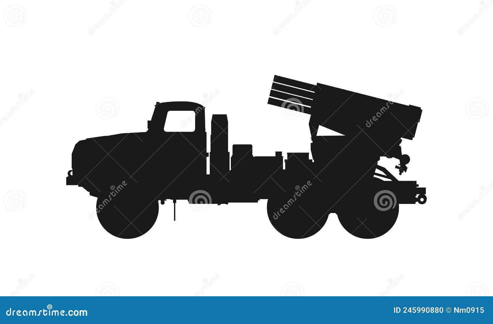 Bm-21 Grad Multiple Launch Rocket System. War, Weapon and Army Symbol ...