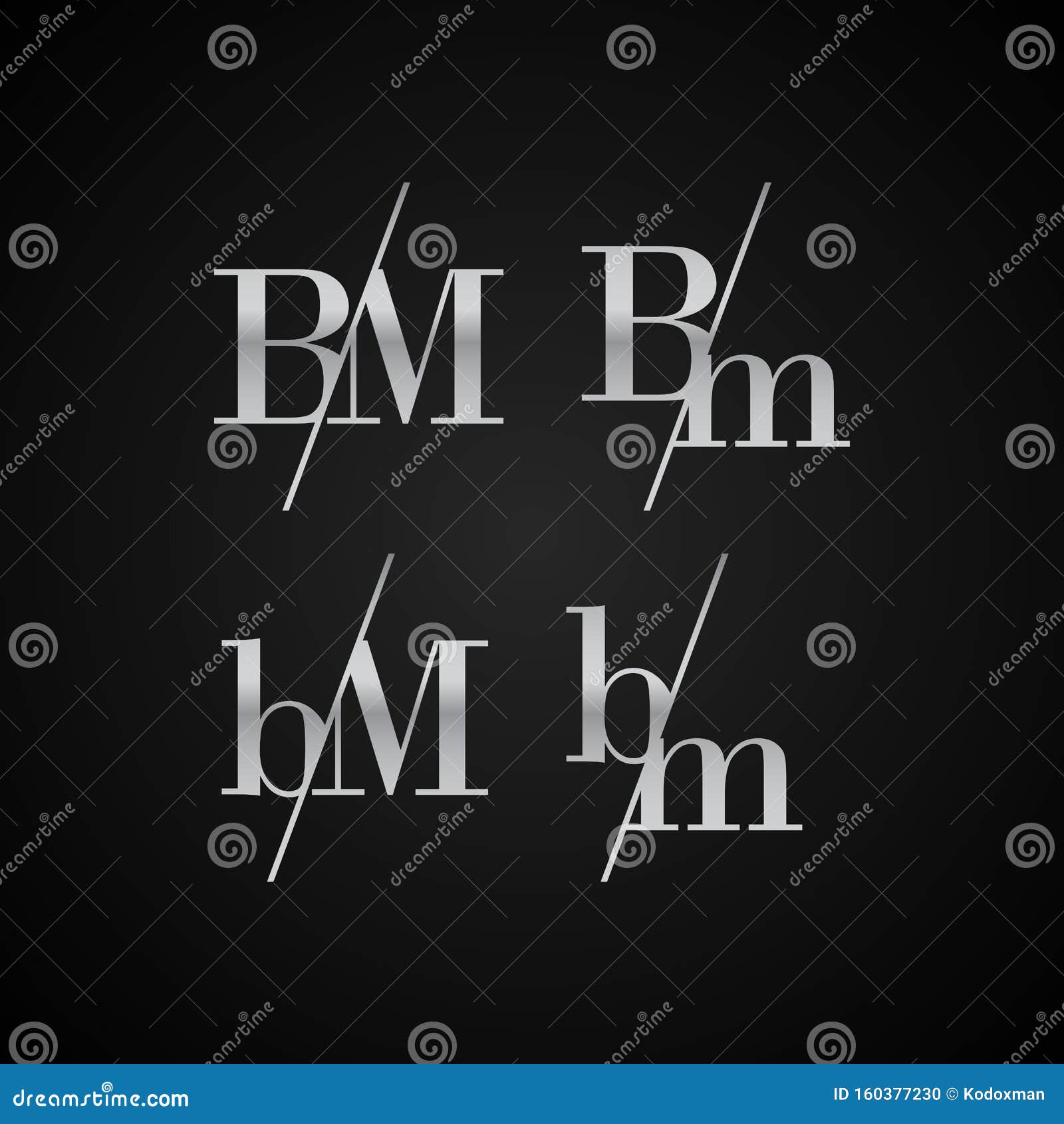 BM Initial Letter Elegant Symbol Template Vector Stock Vector ...