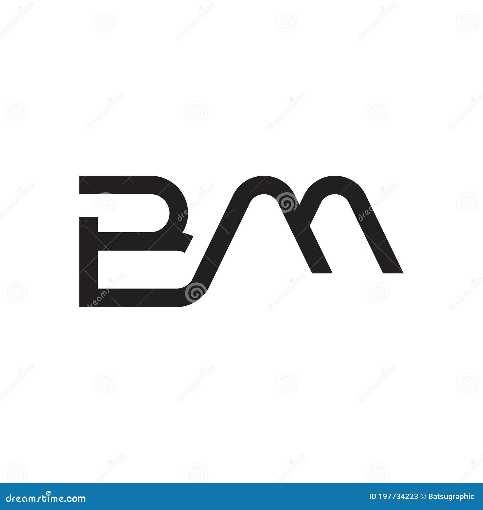 Bm Initial Letter Vector Logo Icon Stock Vector - Illustration of ...