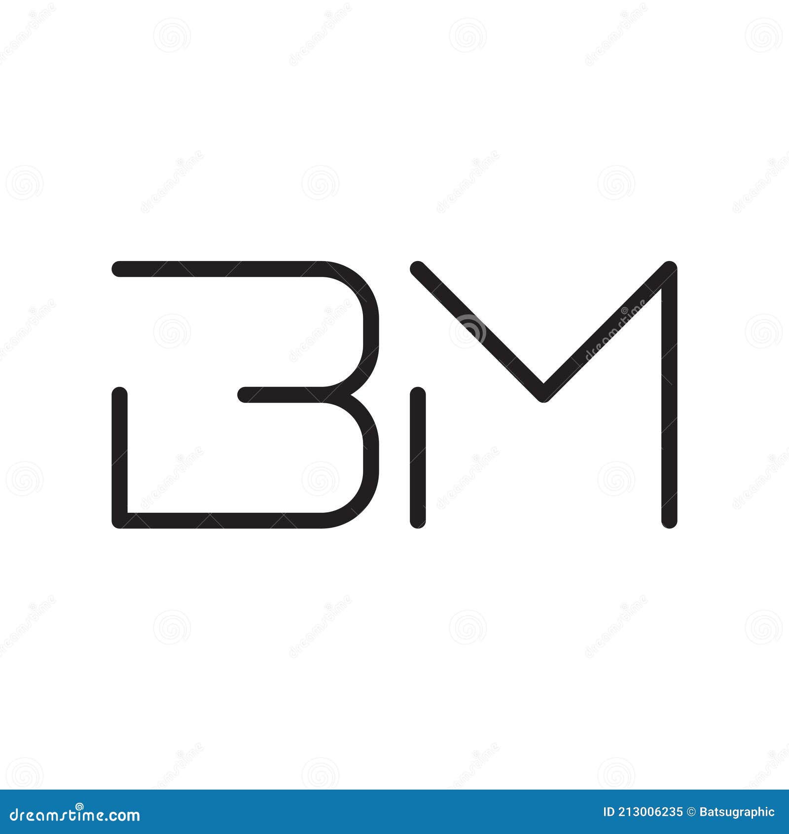 Bm Initial Letter Vector Logo Icon Stock Vector - Illustration of ...