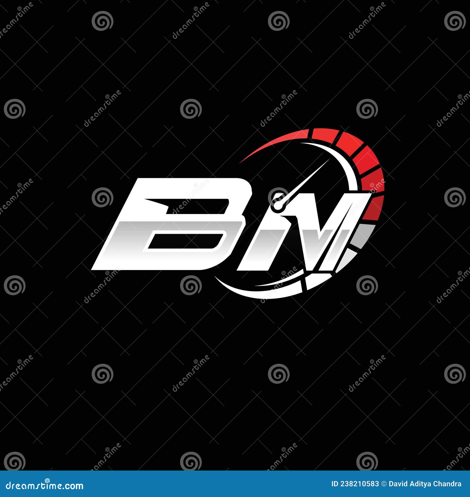 BM Logo Letter Speed Meter Racing Style Stock Vector - Illustration of ...