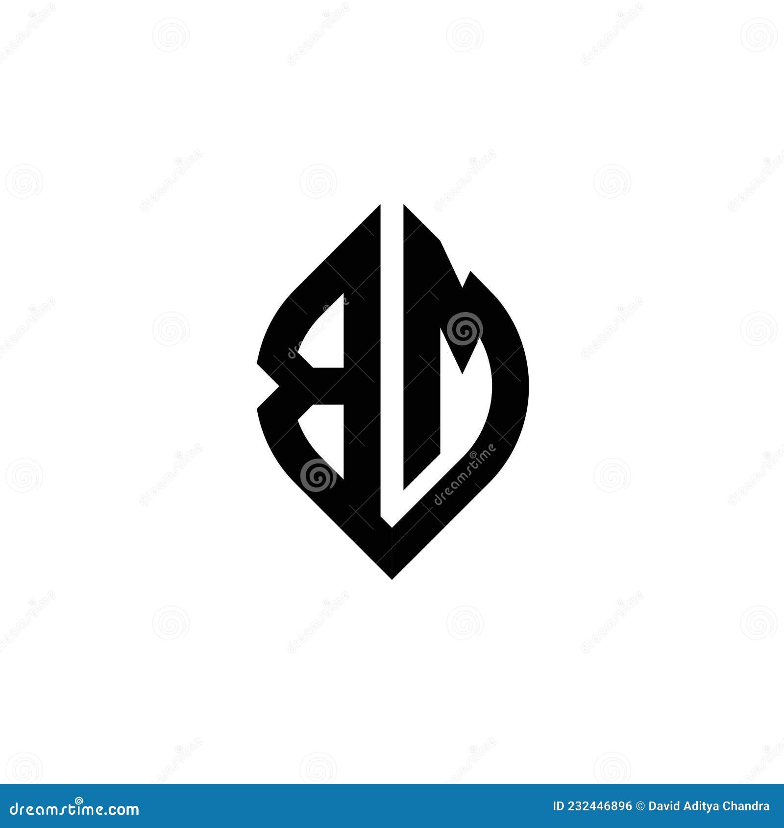 BM Logo Monogram Geometric Shape Style Stock Vector - Illustration of ...