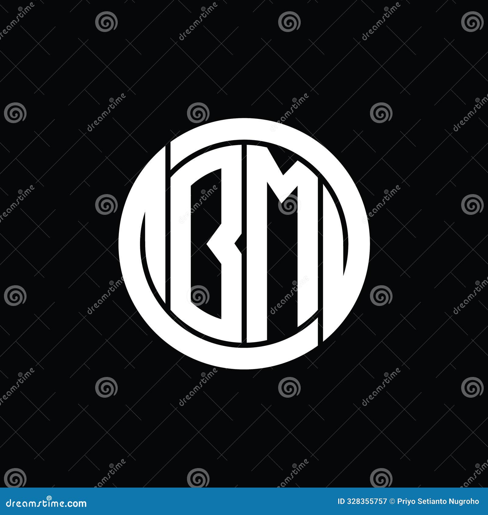 BM Logo Monogram Shield Inside Circle Shape Vector Images Design ...